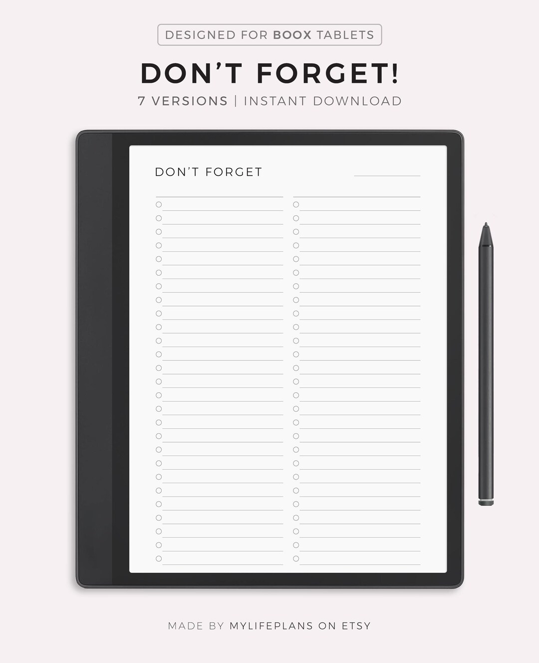 Don't Forget to Do List - Family & Work, Wedding, Cleaning, Events ...
