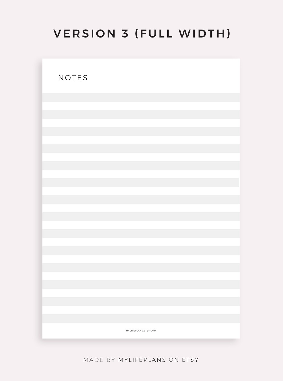 Printable Notes Page Notes Template Note Taking Writing | Etsy
