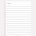 Printable Notes Page, Notes Template, Note Taking, Writing Paper, Notes ...
