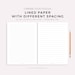 Lined Paper Different Spacing - 6mm, 8mm, 10mm, 12mm, 14mm, Printable ...