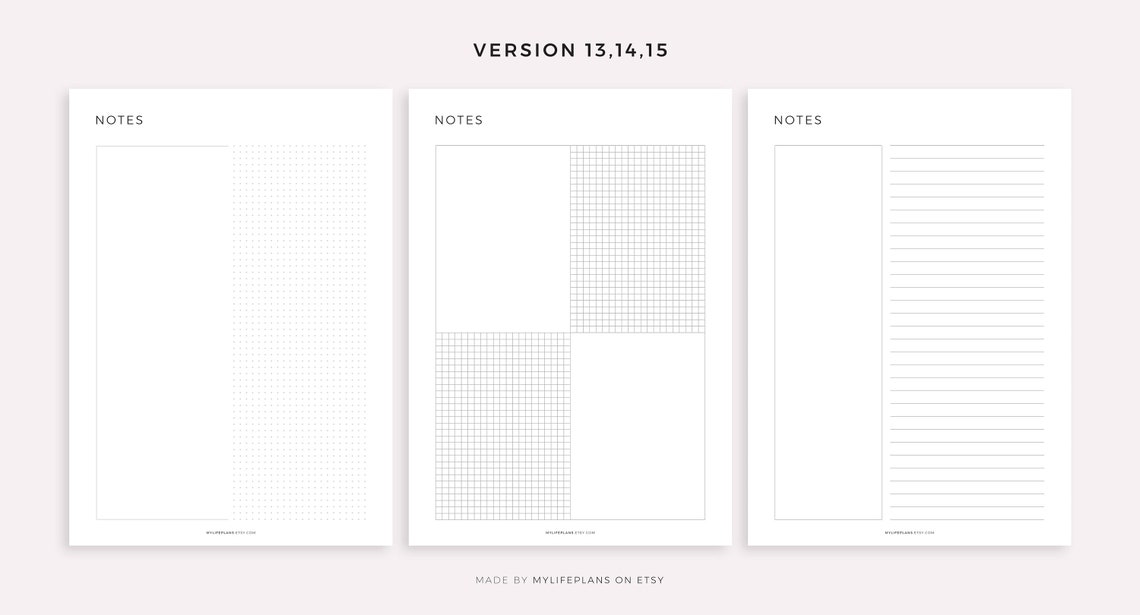 Notes Pages Printable, Writing Paper, Blank Notes, Study Note Template ...