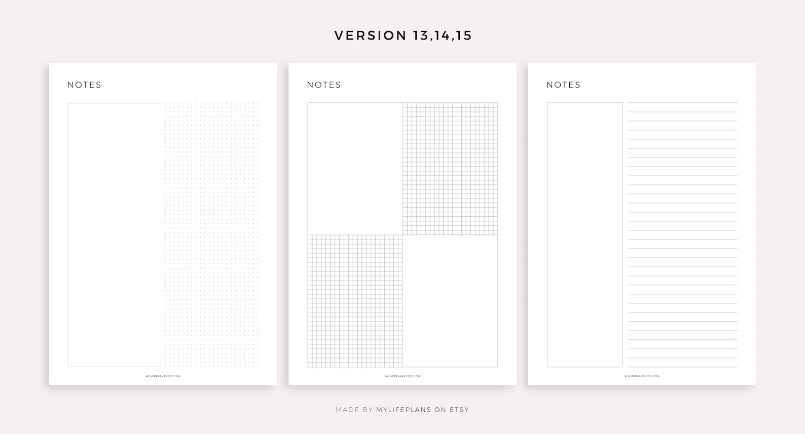 Notes Pages Printable Writing Paper Blank Notes Study Note - Etsy