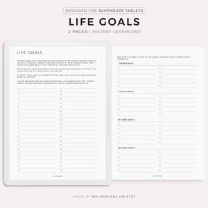 Life Goals Planner, Goal Setting, Life Vision Planner, My Future, Dream ...