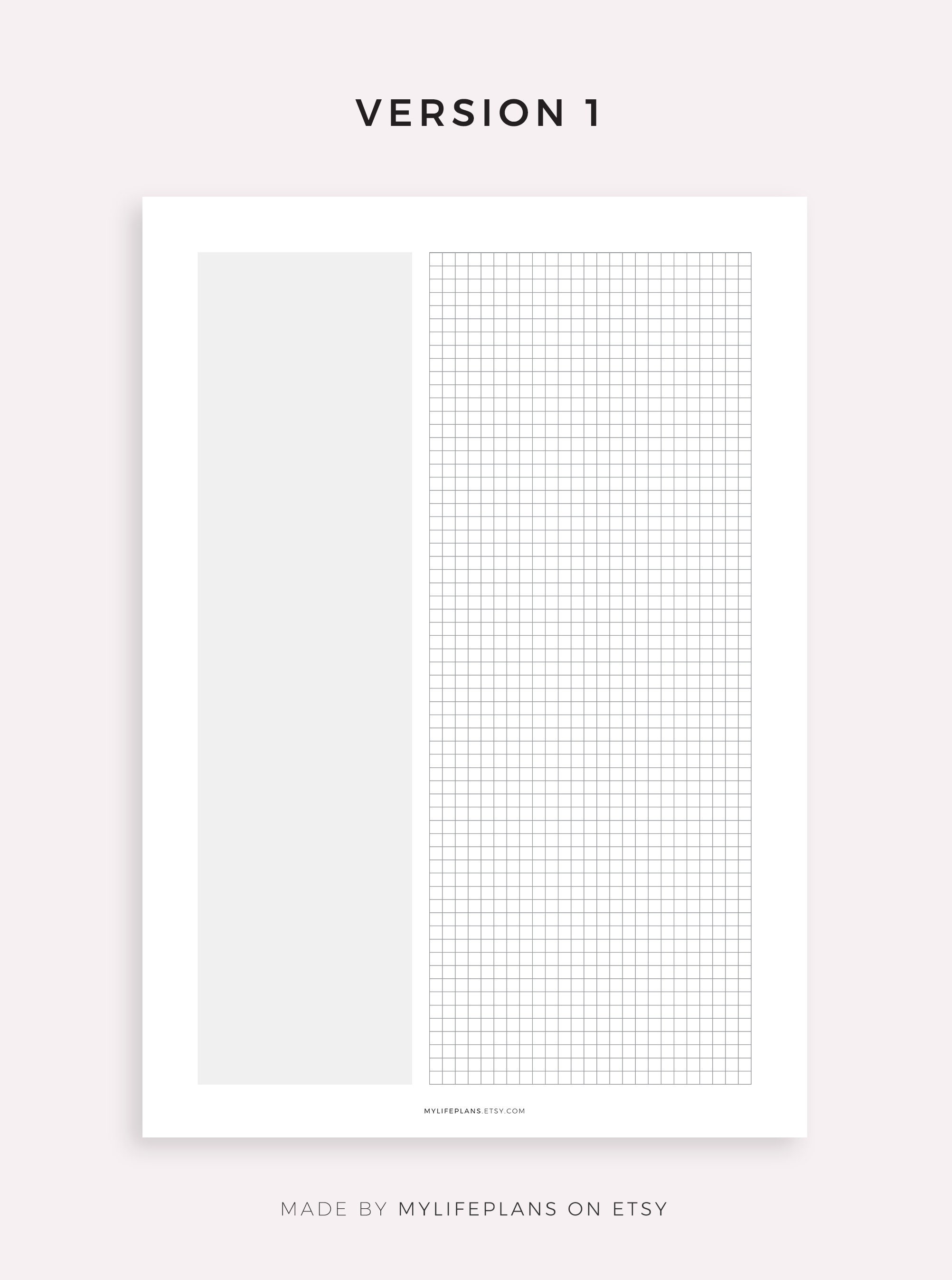 Printable Grid Paper, A4/a5/letter/half Size, Instant Download PDF - Etsy
