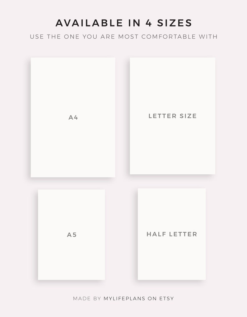 Blank & Grid Paper Printable, A4/a5/letter/half Size, Instant Download ...