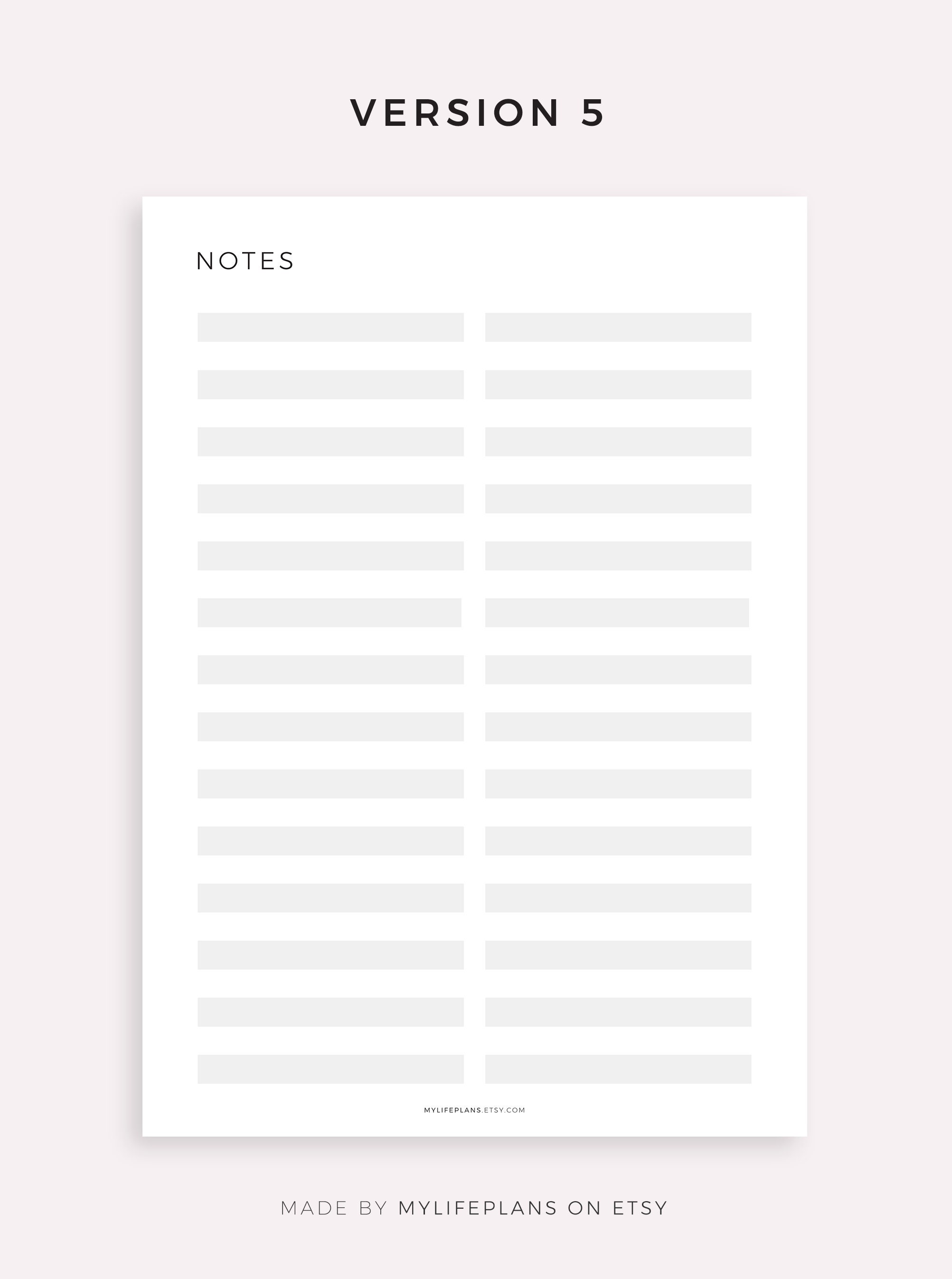 2 Column Notes Page Printable, Notes Template, Writing Paper, Notes ...