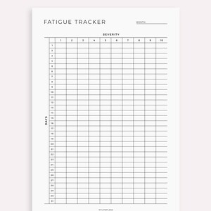 Monthly Fatigue Tracker for Remarkable Paper Pro, Instant Download - Etsy