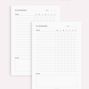 Weekly Cleaning Checklist for Remarkable 2, Cleaning to Do List ...