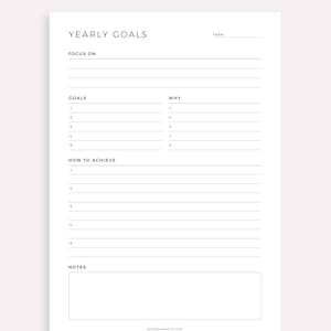 Goal Planner - Weekly Goals, Monthly Goals, Quarterly Goals, Yearly ...