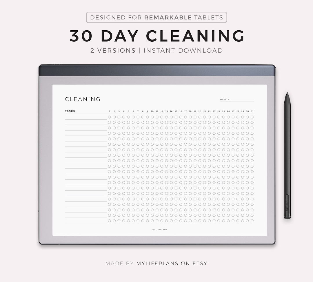 30 Day Cleaning Checklist Remarkable 2 Landscape, Everyday Cleaning ...