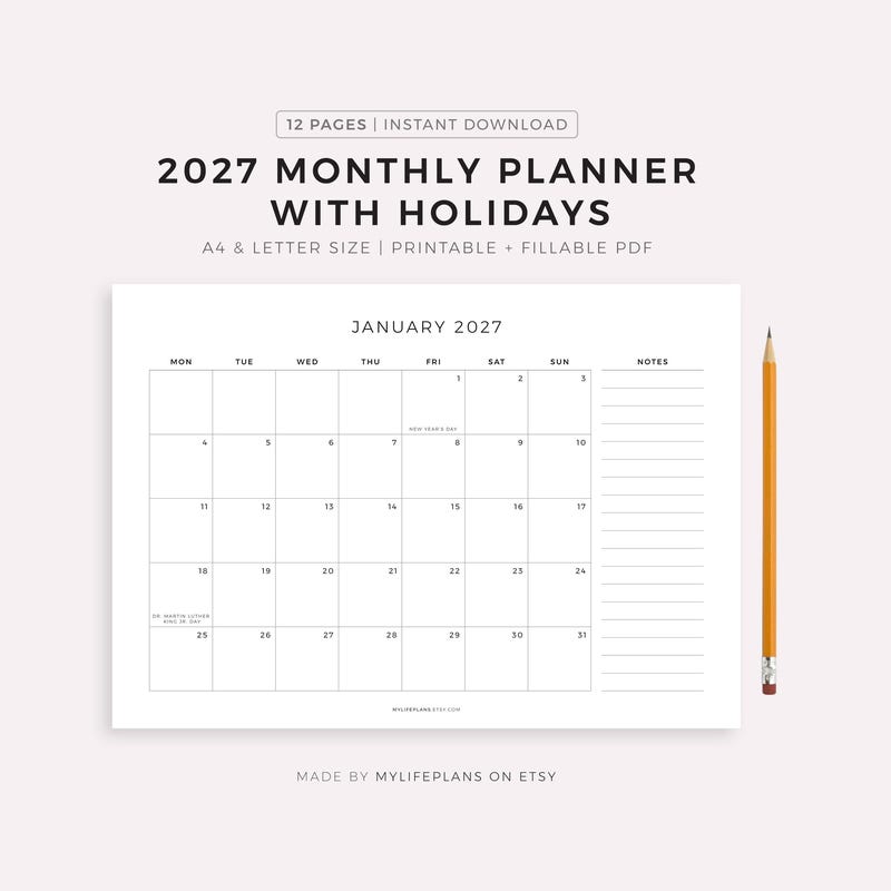 Wall Planner 2027 - Etsy UK