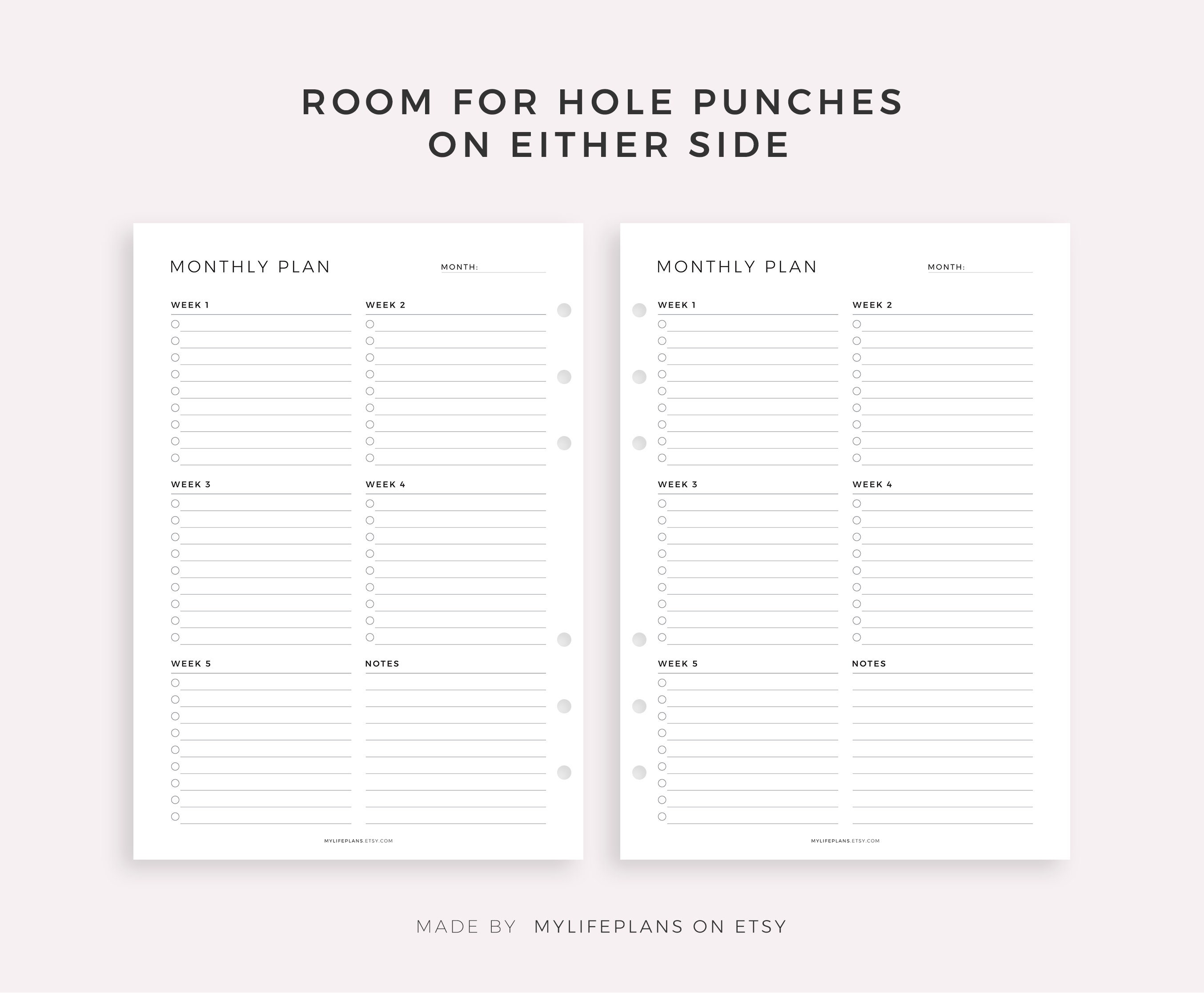 Monthly Task List Monthly Planning Printable To Do List | Etsy