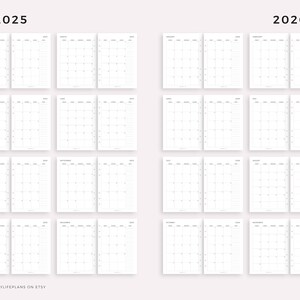 2024-2030 Monthly Planner Printable, Dated Month on 2 Pages, 2024 ...