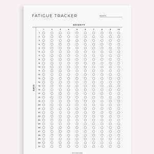 Monthly Fatigue Tracker for Remarkable Paper Pro, Instant Download - Etsy