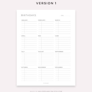 Digital Birthday Tracker, Birthday Calendar, Birthday Reminder ...