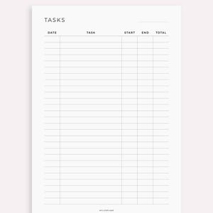 Task Time Tracker for Supernote A5X2/A5X/A5/A6X2/A6X/A6, Working Hours ...