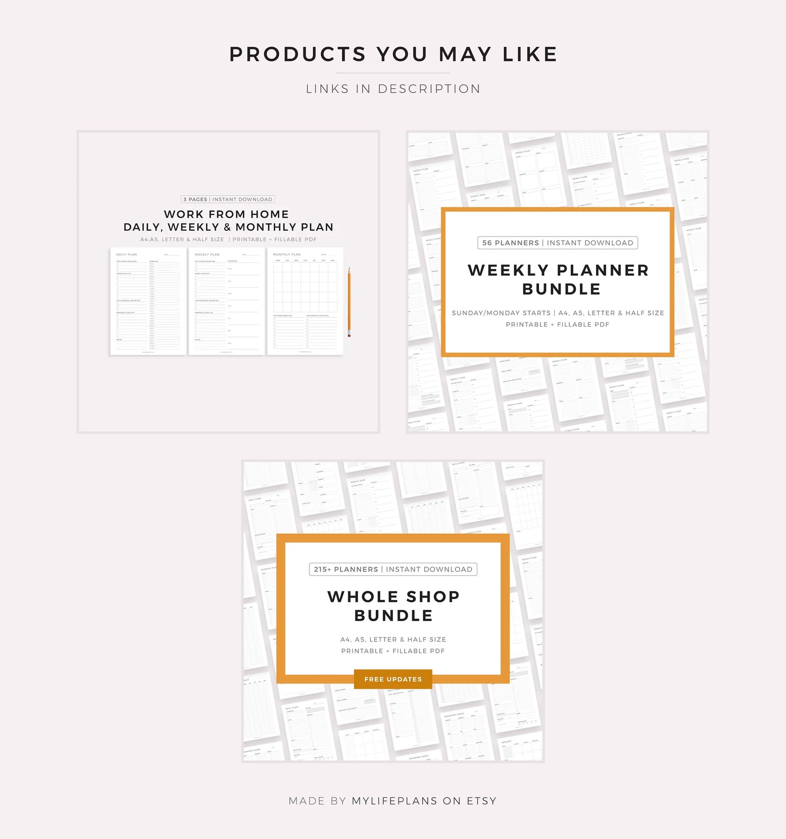 Work From Home Weekly Planner Printable Weekly to Do List for | Etsy