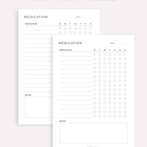Weekly Medication Tracker Printable, Medication Schedule, Medication ...