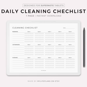 Daily Cleaning Checklist for Supernote A5X2/A5X/A5/A6X2/A6X/A6, Morning ...
