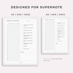 Mood Tracker for Supernote A5X2/A5X/A5/A6X2/A6X/A6, Instant Download - Etsy