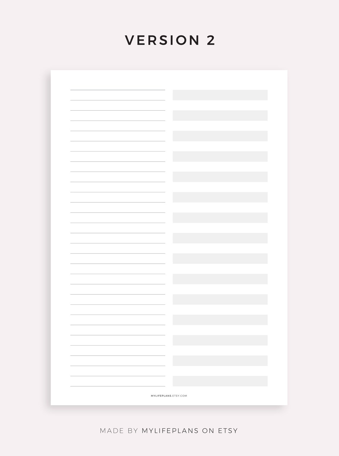 2 Column Notes Page Printable Notes Template Writing Paper - Etsy