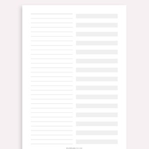 2 Column Notes Page Printable, Notes Template, Writing Paper, Notes ...