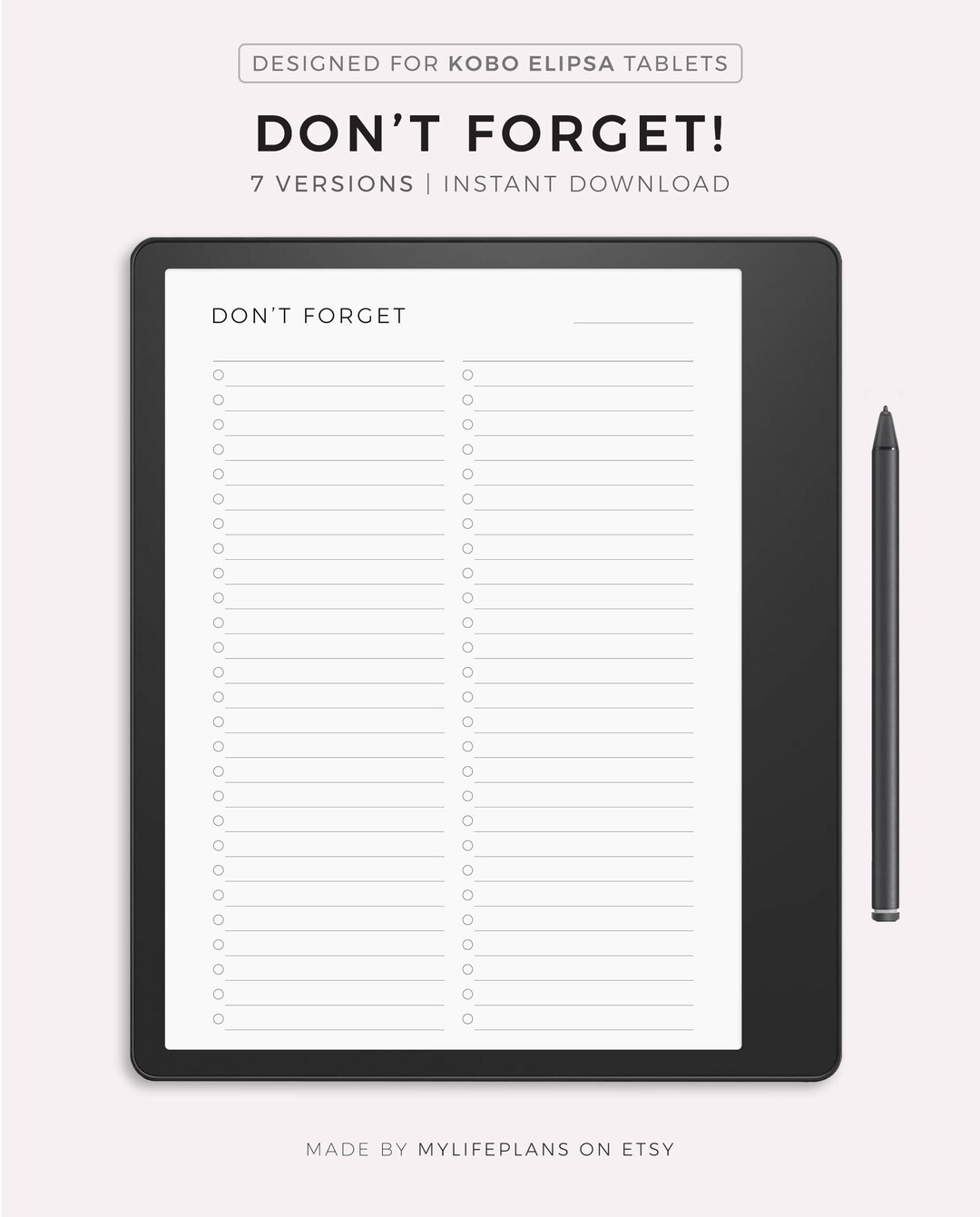 Don't Forget to Do List - Family & Work, Wedding, Cleaning, Events ...