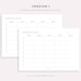 Monthly Workout Planner Printable Landscape 30 Days Fitness - Etsy