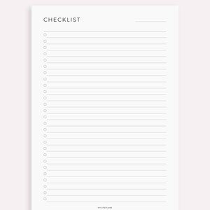 Blank Travel Checklist for Work / Vacation - Travel Documents ...