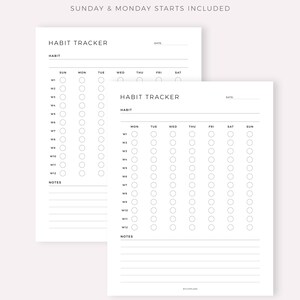 12 Week Habit Tracker Digital Template, Habit Planner, Routine Tracking ...