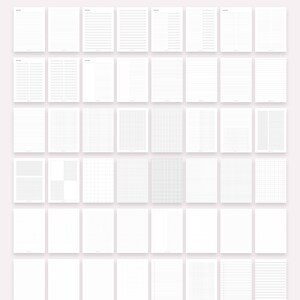 Notes, Lined, Graph & Dot Grid Paper Pages Bundle Printable, A4/a5 ...
