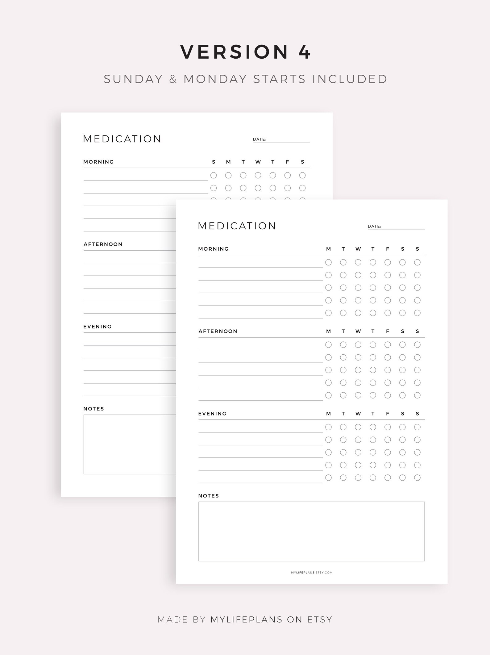 Daily Medication Tracker Printable, Medication Intake Reminder ...