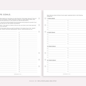 Life Goals Planner, Goal Setting, Life Vision Planner, My Future, Dream ...