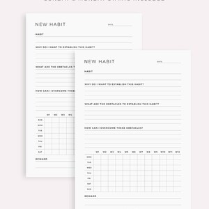 Build a New Habit Planner, 12 Week Habit Tracker Journal, New Routine ...