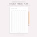 Hourly Travel Planner, Travel Schedule, Vacation Day Planner, Travel ...