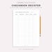 Checbook Register Printable, Check Transaction Tracker, Checkbook Log ...