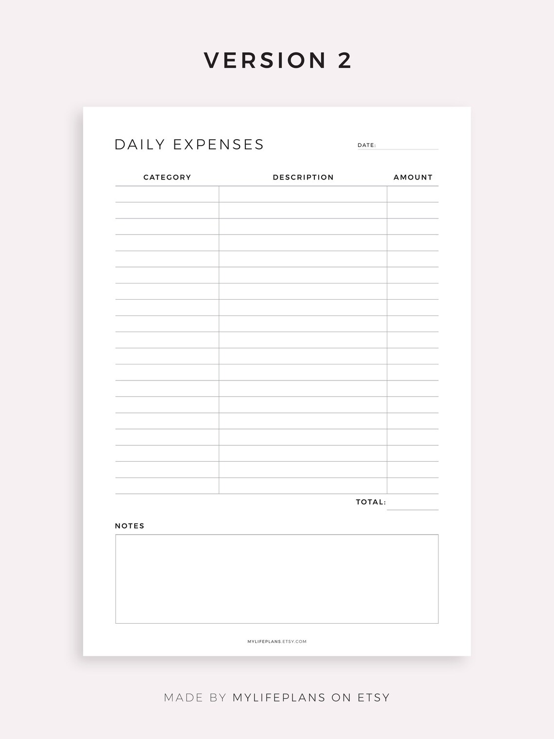 Daily Expenses Tracker Printable, Spending Tracker, Budget Tracker, A4 ...