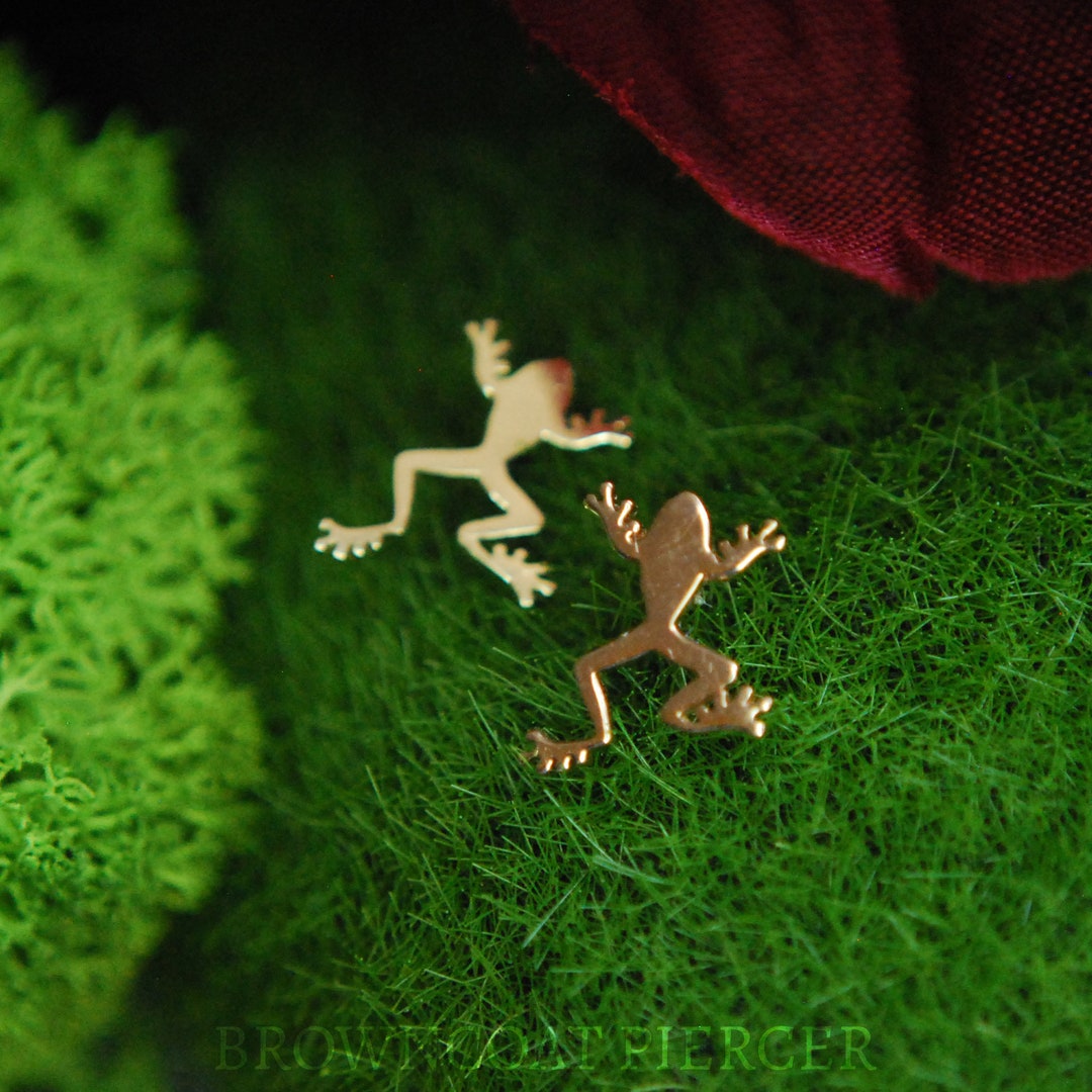 JUNIPURR Solid 14k Gold Prince Charming Threadless End Frog - Etsy