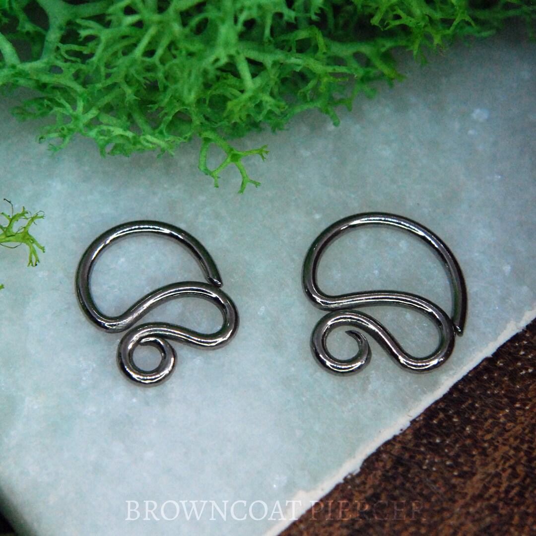 Niobium Ring - 'demeter' Custom Shape Ring for Piercings - Daith ...