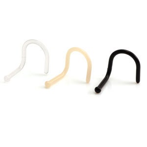 Nostril Retainer - Nose Piercing - L Bend or Nostril Screw - Glass ...
