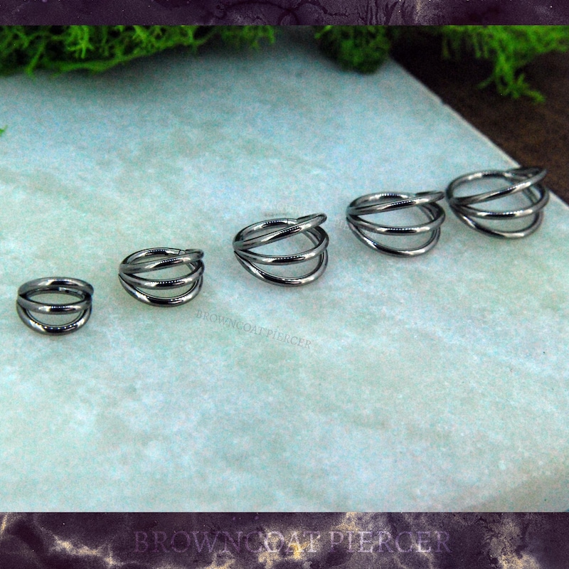 Triple Hinged Earrings - Etsy UK