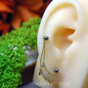 Tish Lyon 14kt Yellow or White Gold and Crystal - Double Chain With ...