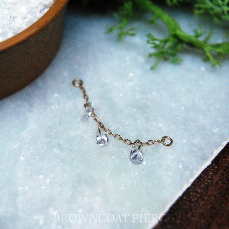 Crystal Chain Earrings - Etsy