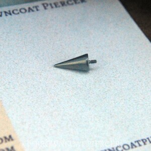 Implant Grade Titanium Extra Large Spike Ends - 1.2mm / 16ga - Cone ...