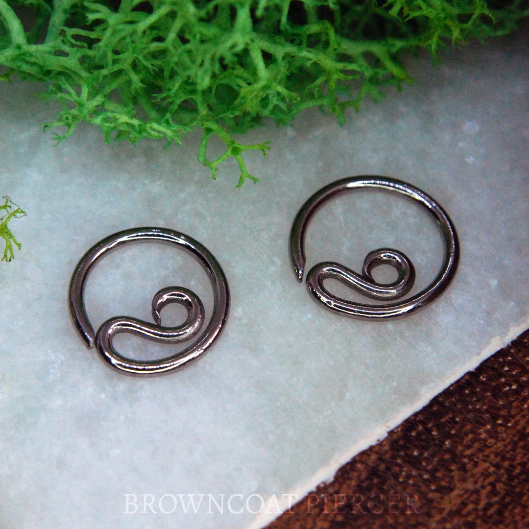 Niobium Ring - 'ares' Custom Shape Ring for Piercings - Perfect for ...