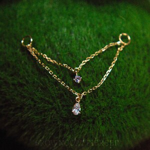 Tish Lyon 14kt Yellow or White Gold and Crystal - Double Chain With ...
