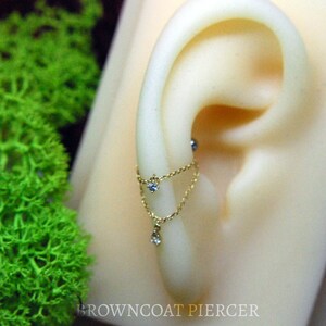 Tish Lyon 14kt Yellow or White Gold and Crystal - Double Chain With ...