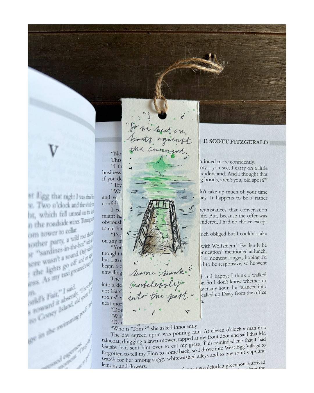 The Great Gatsby Bookmark - Etsy