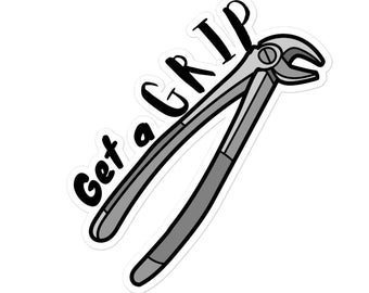 Get a Grip Sticker - Etsy