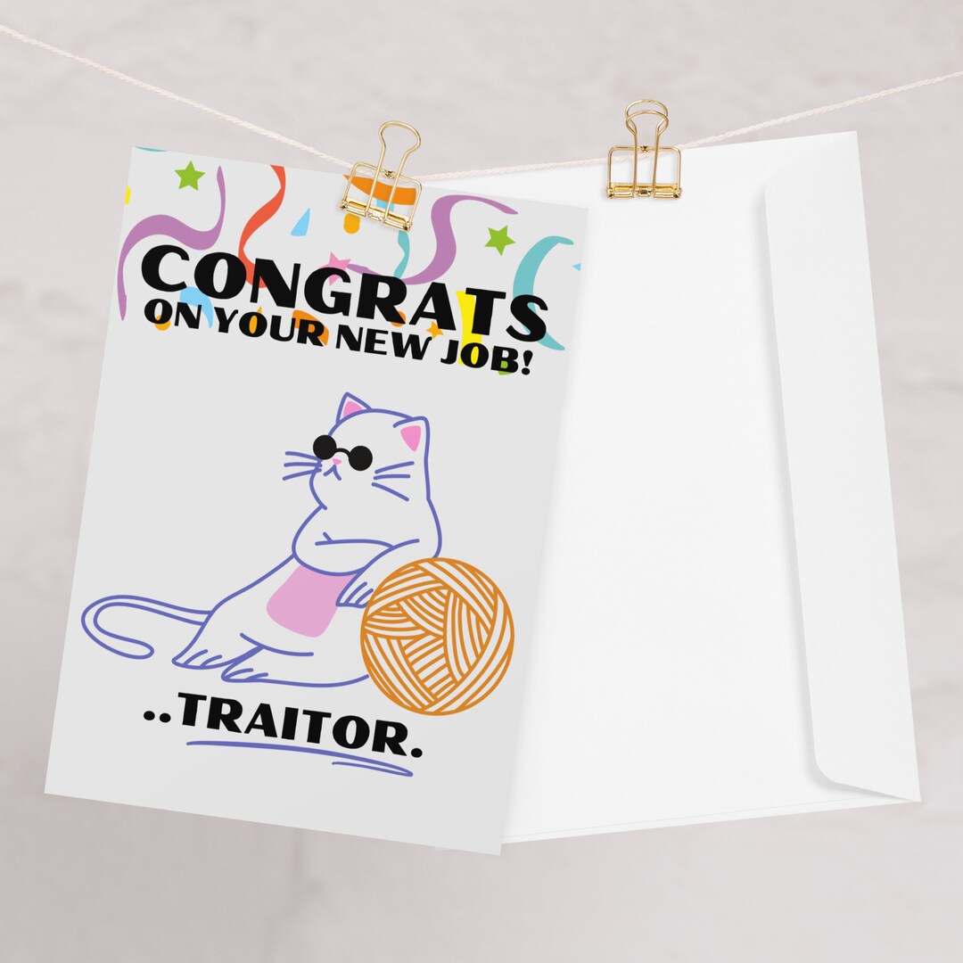 Veterinary Themed Leaving Card TRAITOR! - Veterinary Hospital, New Job ...